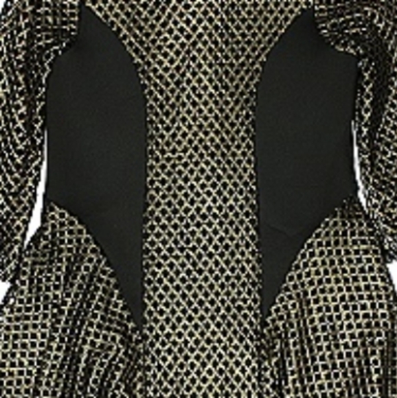 Zoe Ltd | Dresses | Zoe Ltd Black Gold Sleeve Dress Gown 6 | Poshmark